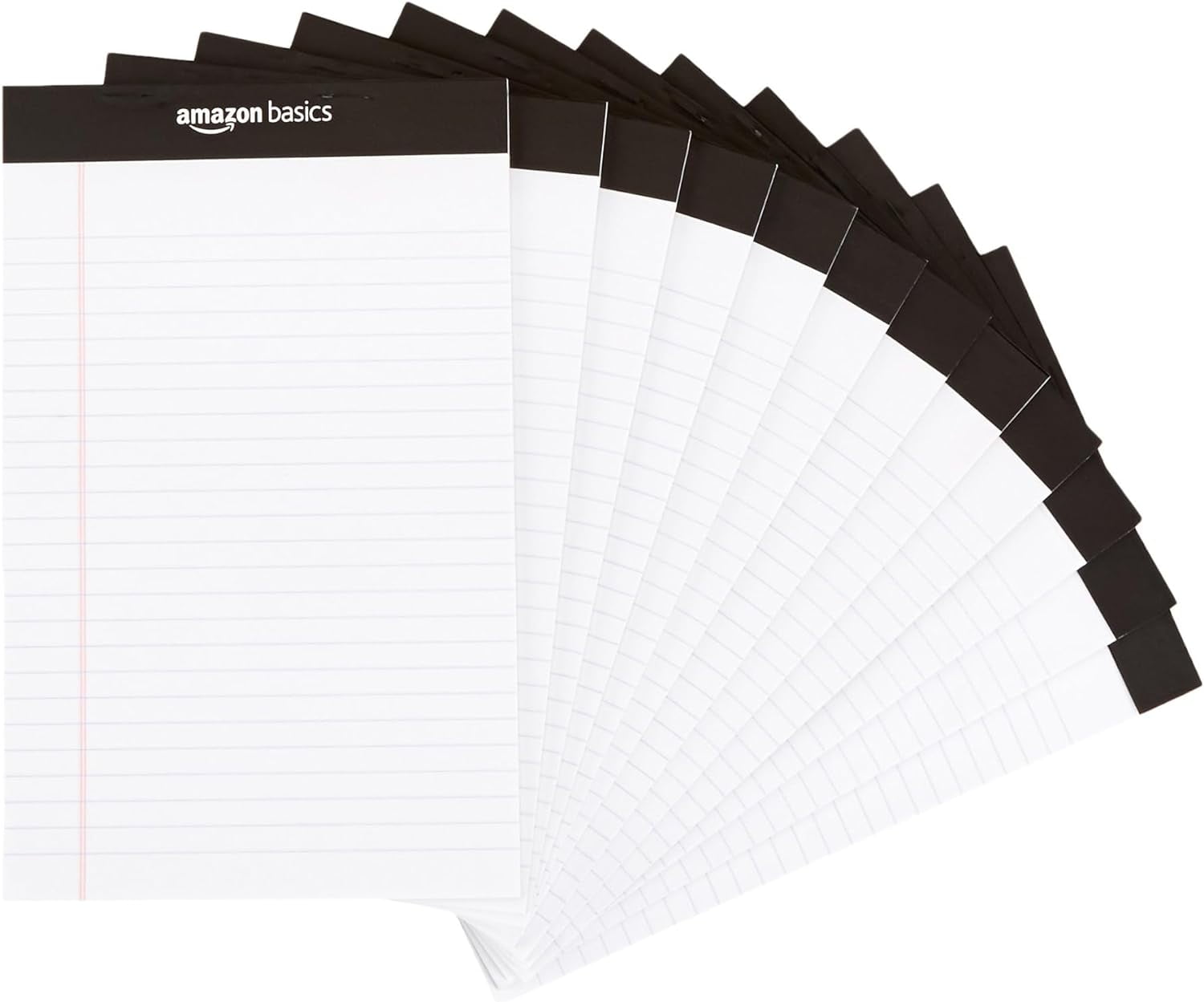 Narrow Ruled Lined Writing Note Pad, 5 inch x 8 inch, White, 12 Count ...