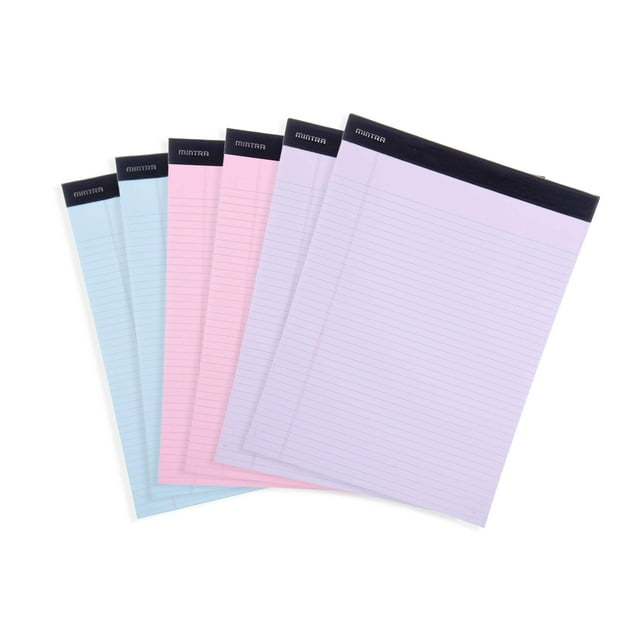 Mint Office Basic Pastel Legal Pads - Premium Quality, Narrow Ruled, 6 ...