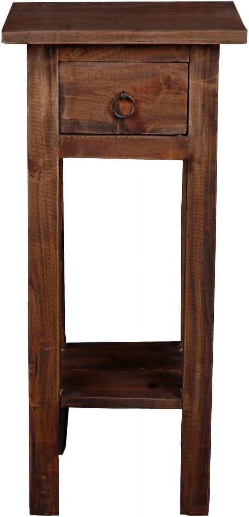 Narrow Side End Table, Fully Assembled, 25.75" H x 11.75" W x 10.50" D ...