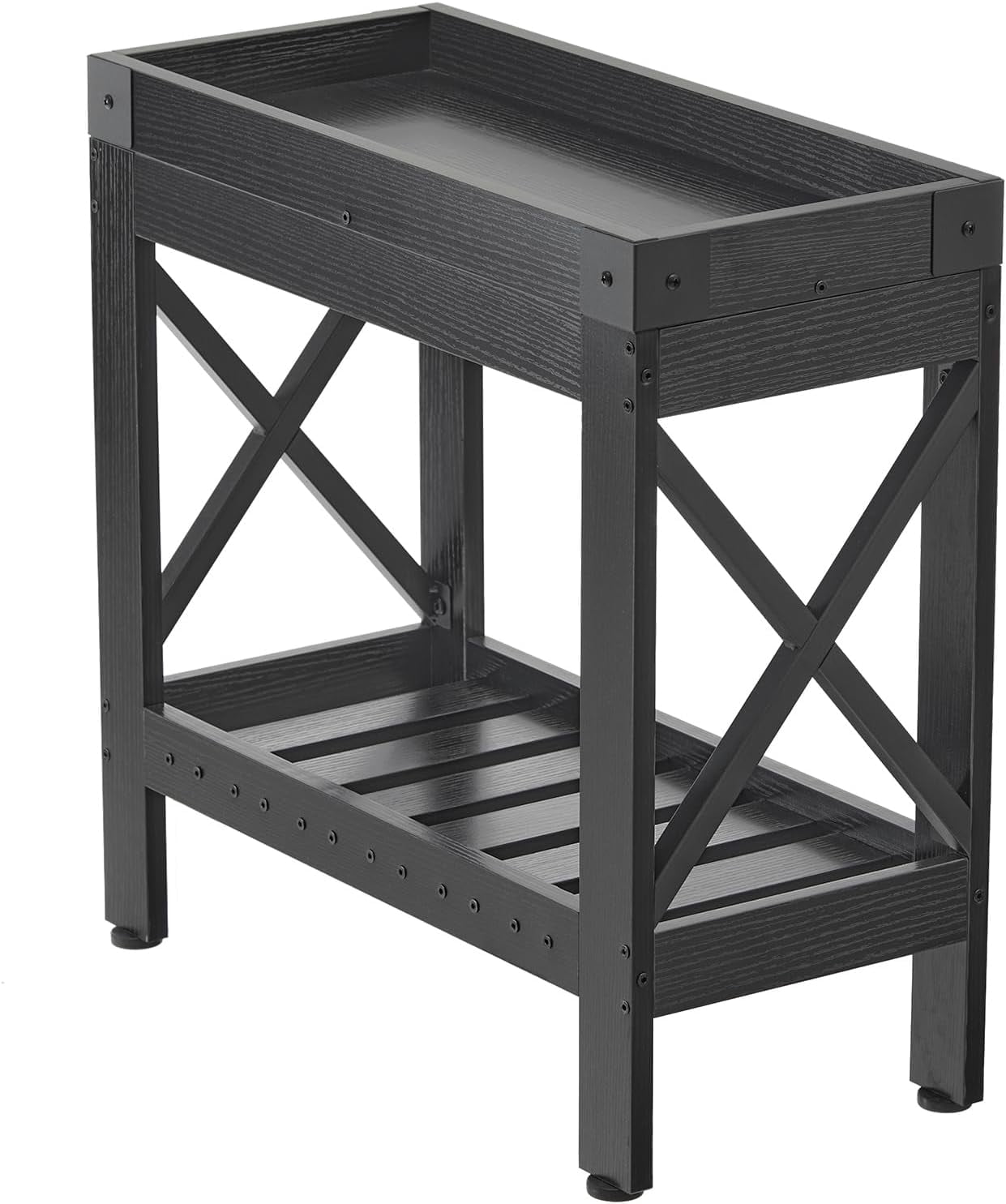 Narrow Side Table, End Table,Sofa Side Table, End Table Nightstand for ...