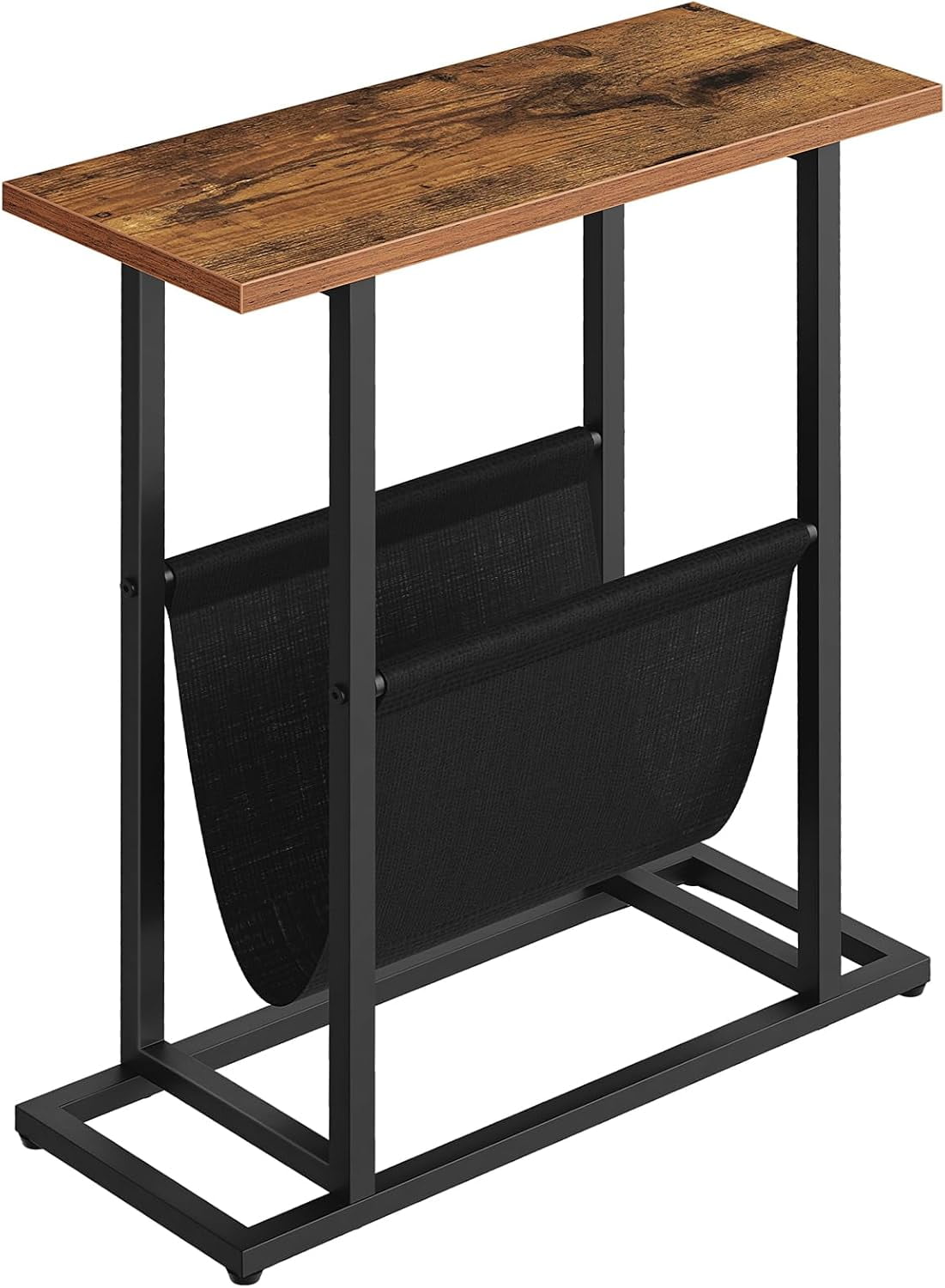 Narrow Small Side Table for Small Spaces, Slim End Table Magazine Table ...