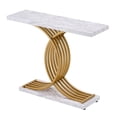 Narrow Sofa Table, 39.4" Behind Couch Entryway Table, Long Hallway ...