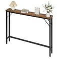 Dragonpad USA Storage MDF board and metal Console Table, Brown ...