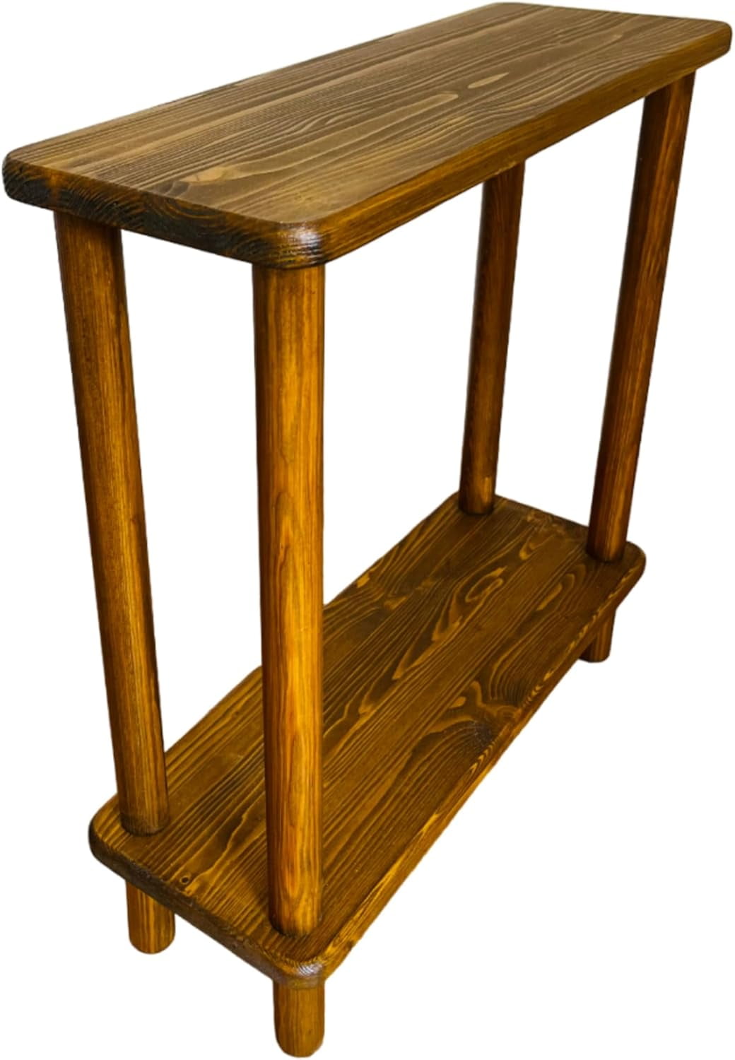 Narrow Solid Wood Side Table for Couch Living Room, Authentic Handmade ...