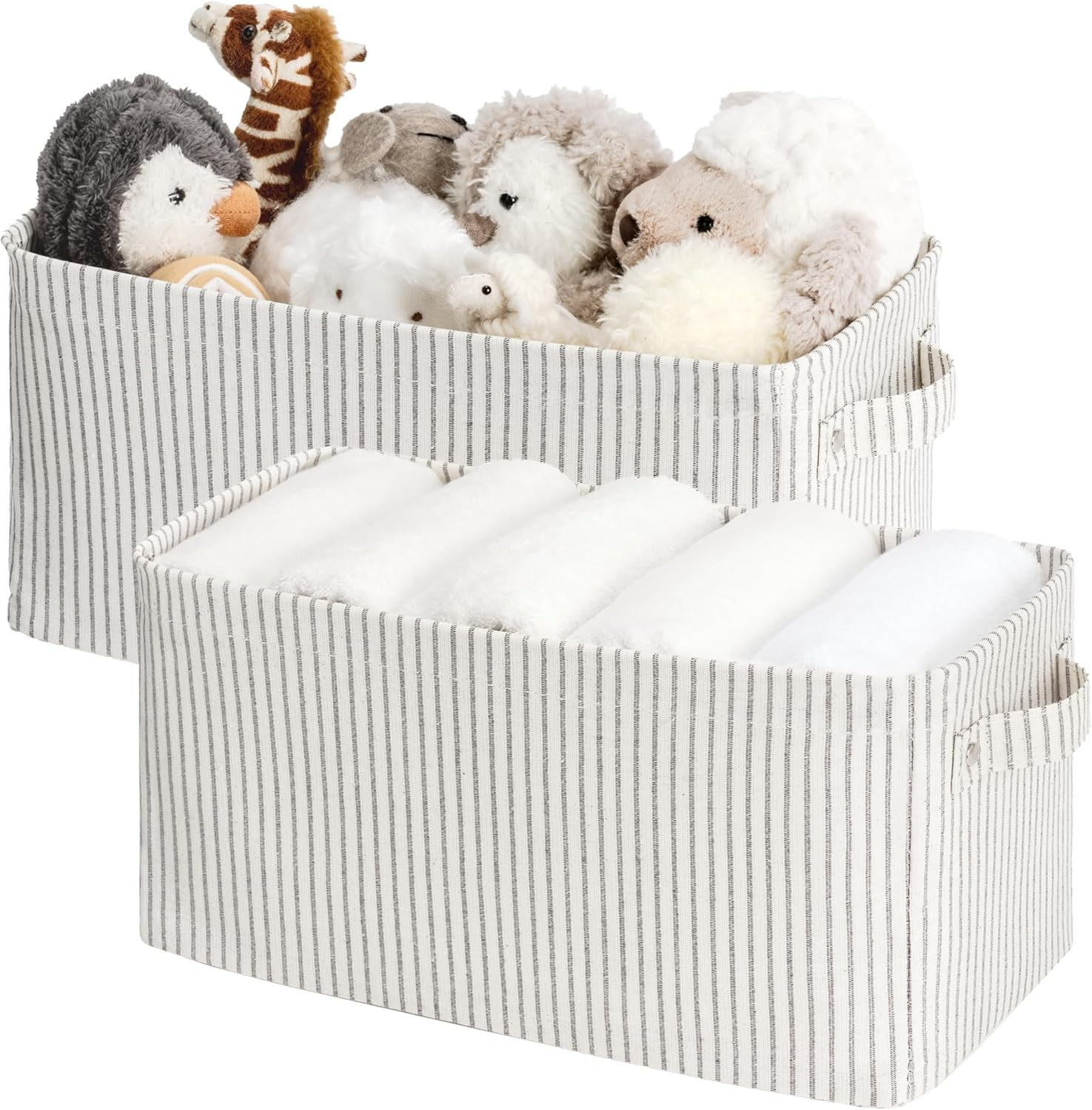 Narrow Storage Bins, Small Basket for Closet and Shelves, Rectangular ...