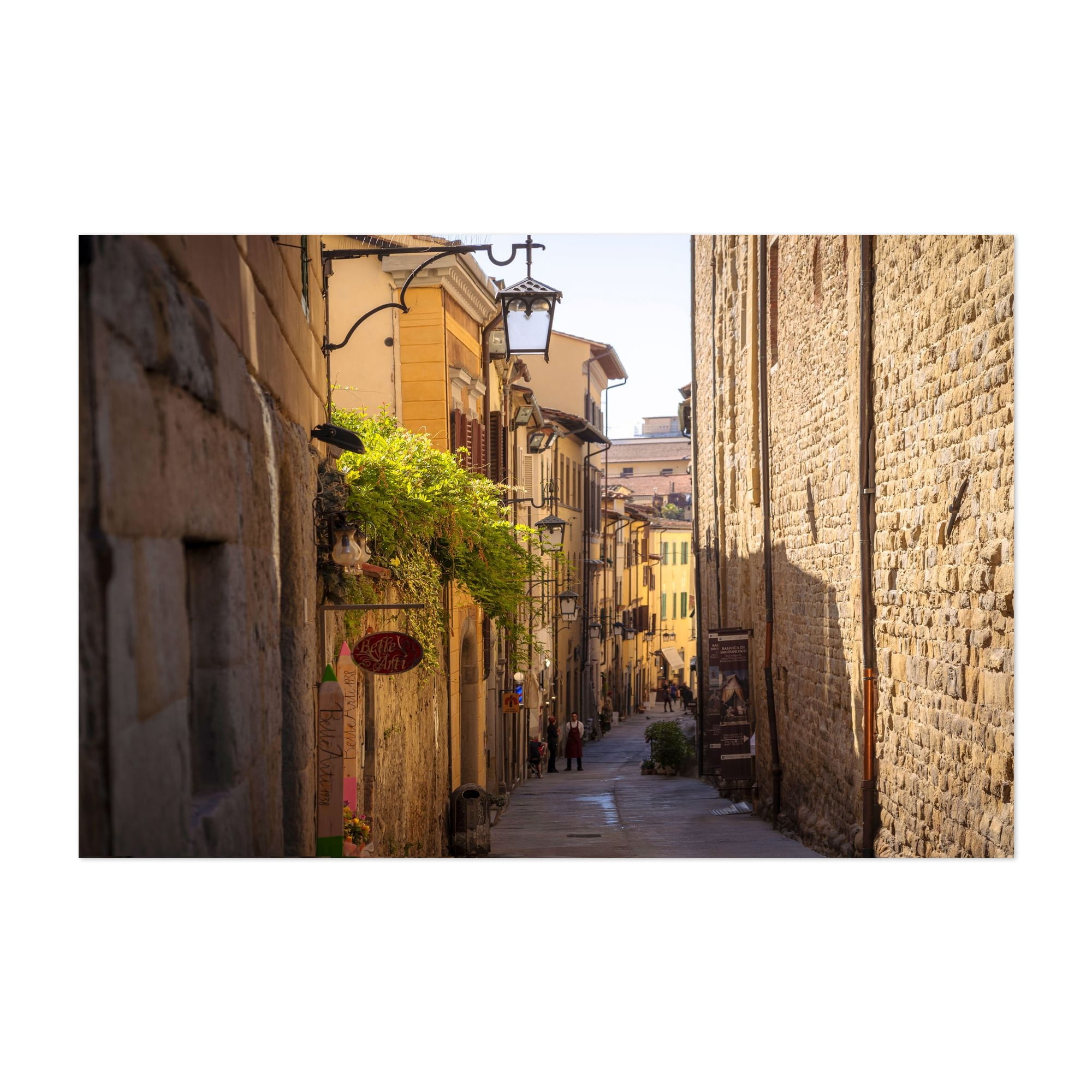 Narrow Street of Arezzo - Tuscany - Arezzo Tuscany Italy Photography Unframed Wall Art Print 8 x ...