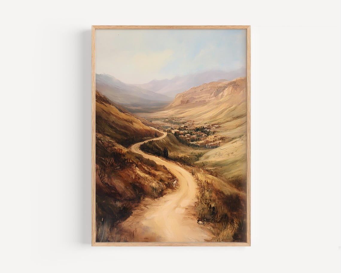 The Narrow Way, Christian Walk Digital Download, Bible Art, Oil ...