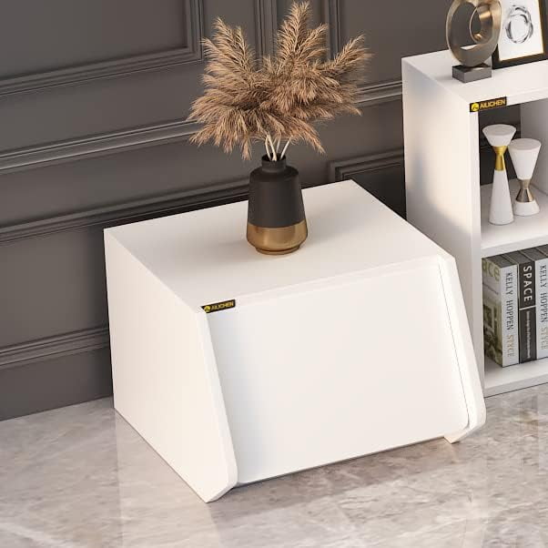 Narrow Wood Stacking Storage Box with Sliding Door,Cube Storage ...