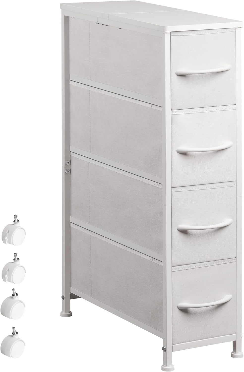 Narrow dressing table storage tower, equipped with 4 drawers, slim ...
