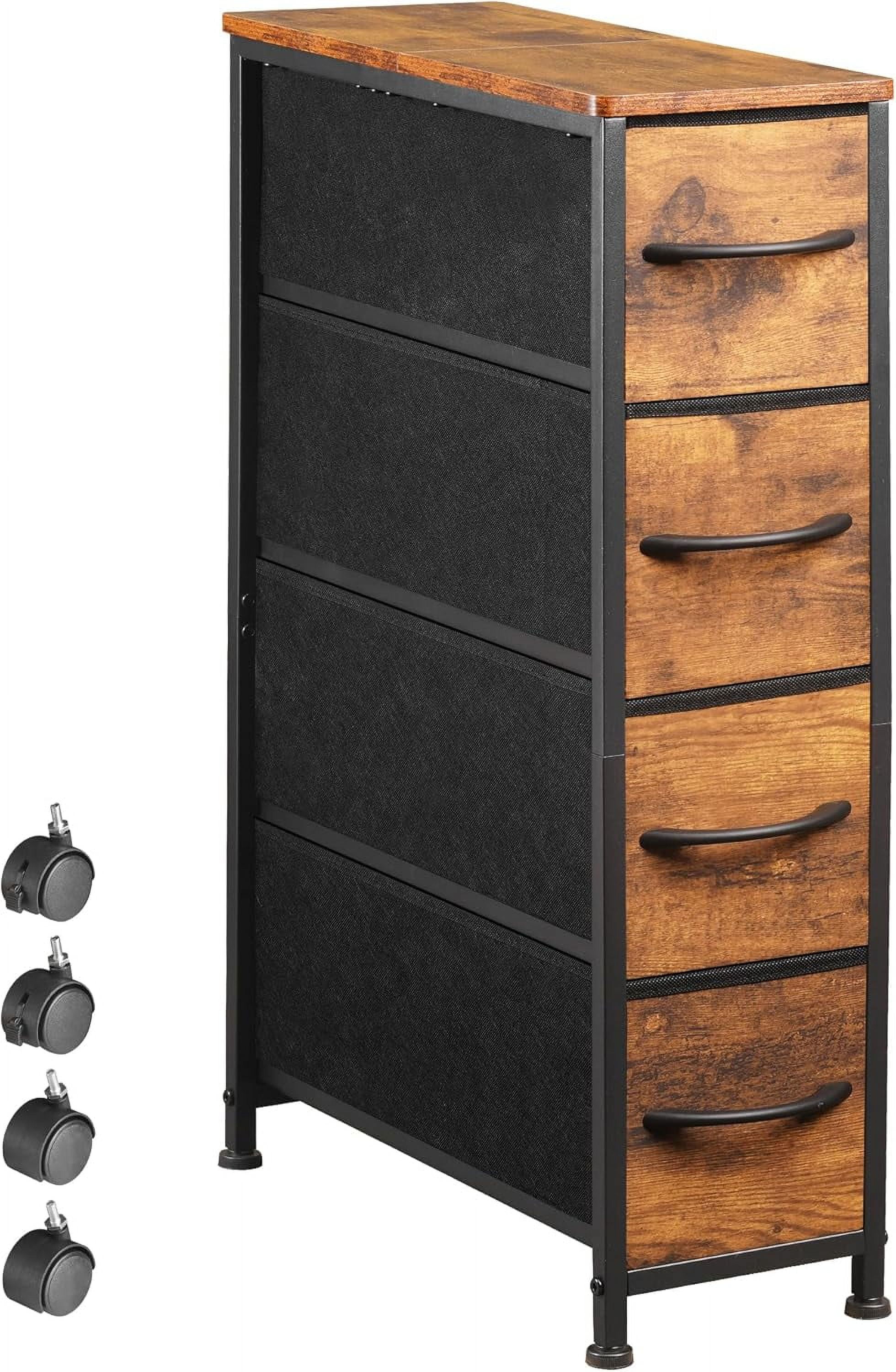 Narrow dressing table storage tower, equipped with 4 drawers, slim ...