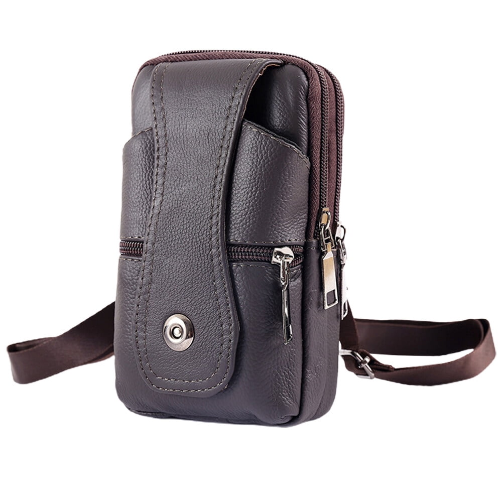 Narrster 1 Pc Cowhide Belt Bag Vertical Style Business Bag with Strap ...