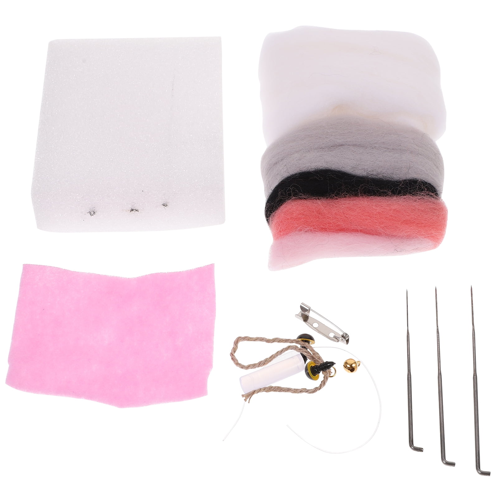 Narrster 1 Set Wool Felting Kit Cartoon Cat Felting Kit Children ...
