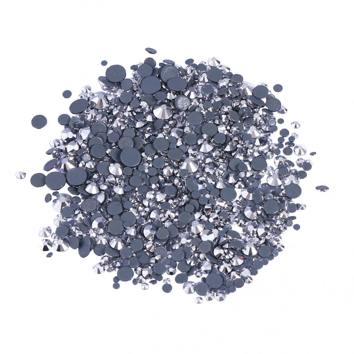 Narrster 1000PCS/Set Half Artificial Crystal Glass Beads Flat Back ...