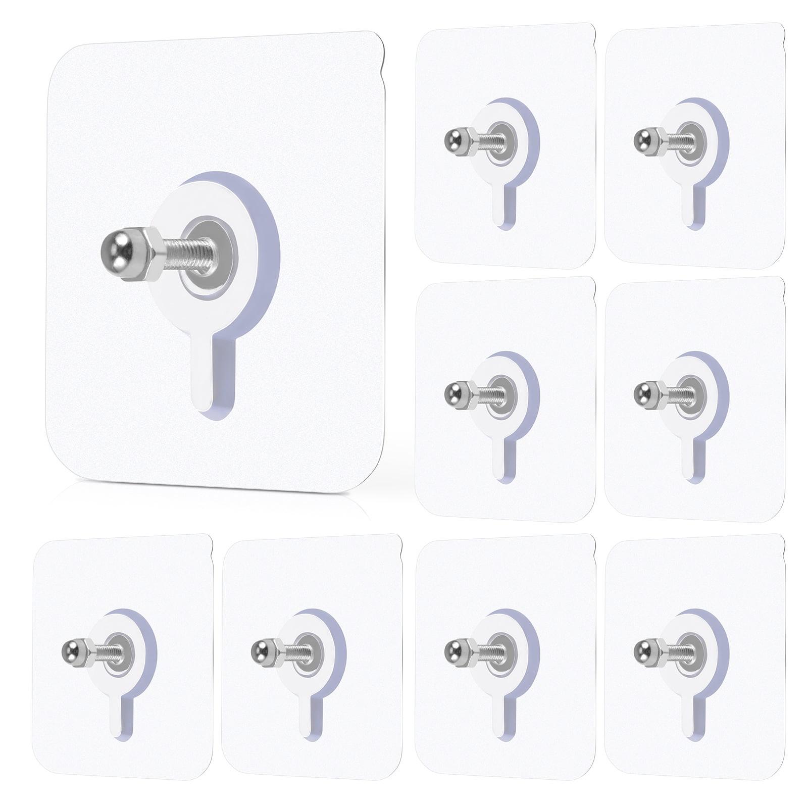 Narrster 10pcs Furniture Clear Hanger Pads with Screws Non-Trace Hook ...