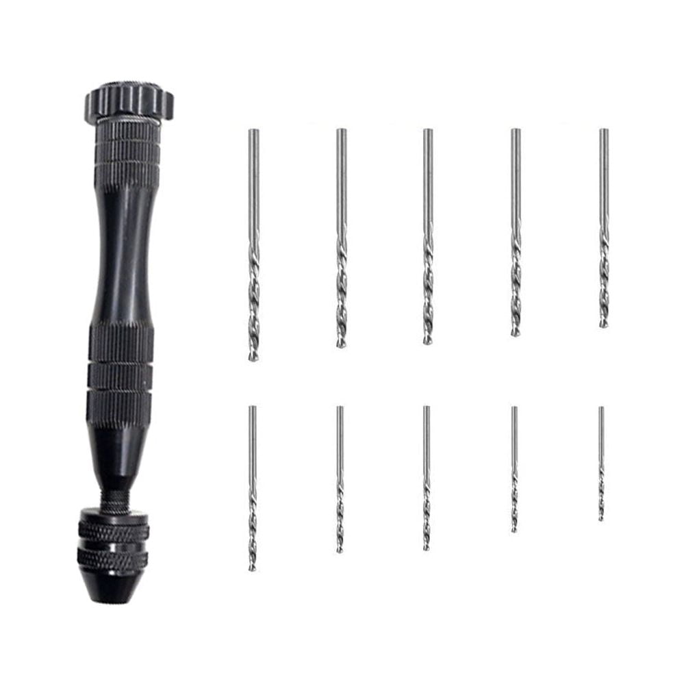 Narrster 11 Pcs/1 Set Manual Single Ended Mouth Pin Vise Hand Drill ...