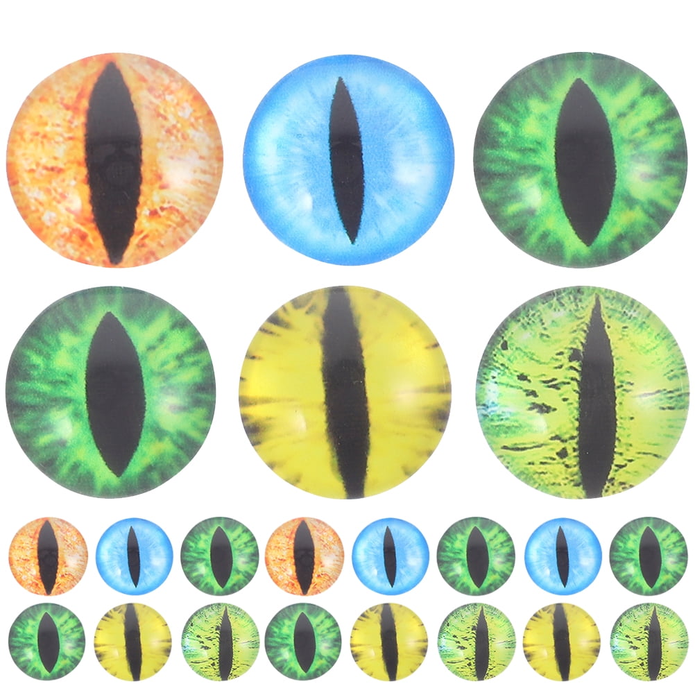 Narrster 20 Pairs of Round Glass Eyeballs Glass Eyeballs Fake Eyes for ...