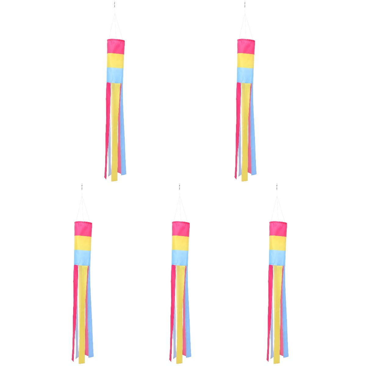 Narrster 5pcs Summer Windsock Hanging Wind Sock Flag Outdoor Windsock ...