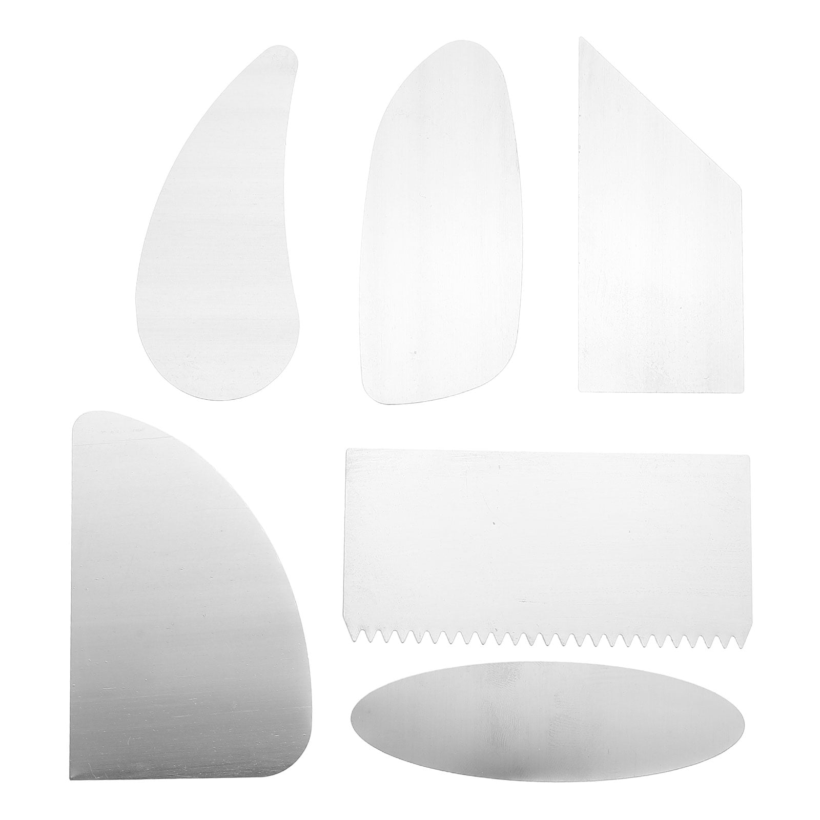 Narrster 6Pcs Stainless Steel Clay Scrapers Simple Clay Making Scrapers ...
