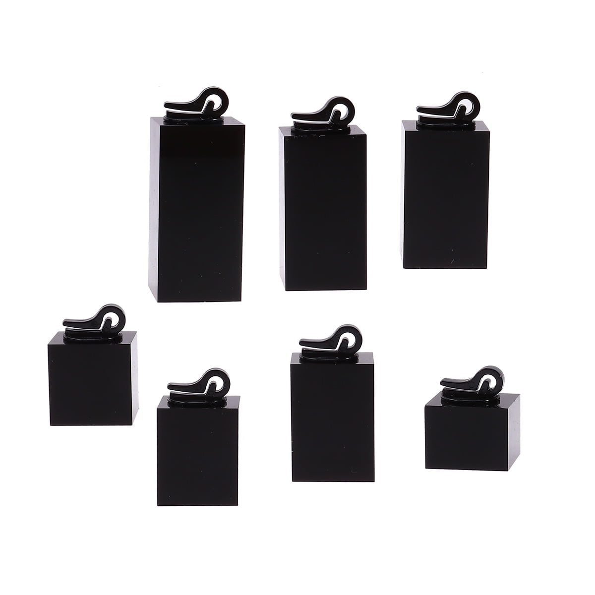 Narrster 7 Pieces Acrylic Rings Display Holder Transparent Rings Props ...