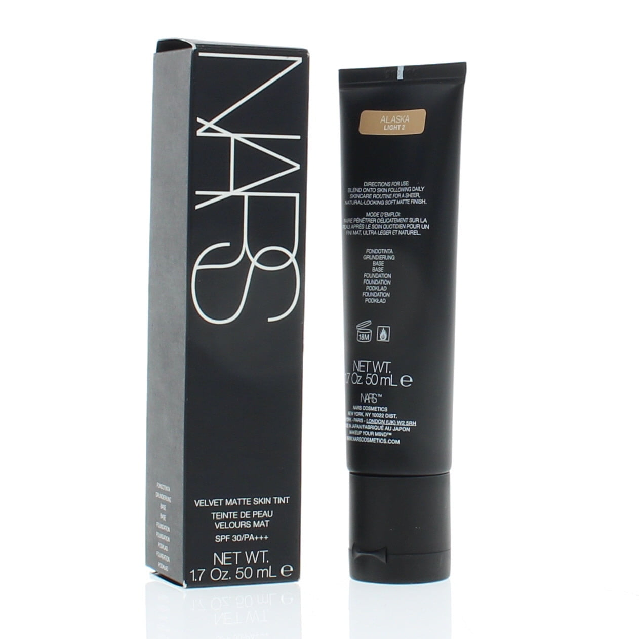 Nars Velvet Matte Skin Tint SPF 30/PA+++ Light 2 Alaska 6515 1.7oz/50ml ...