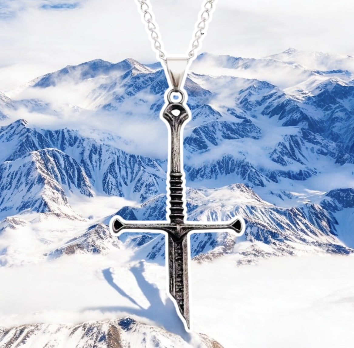 Narsil Broken Sword Necklace - Lord of The Rings Aragorn - Unisex Chain ...