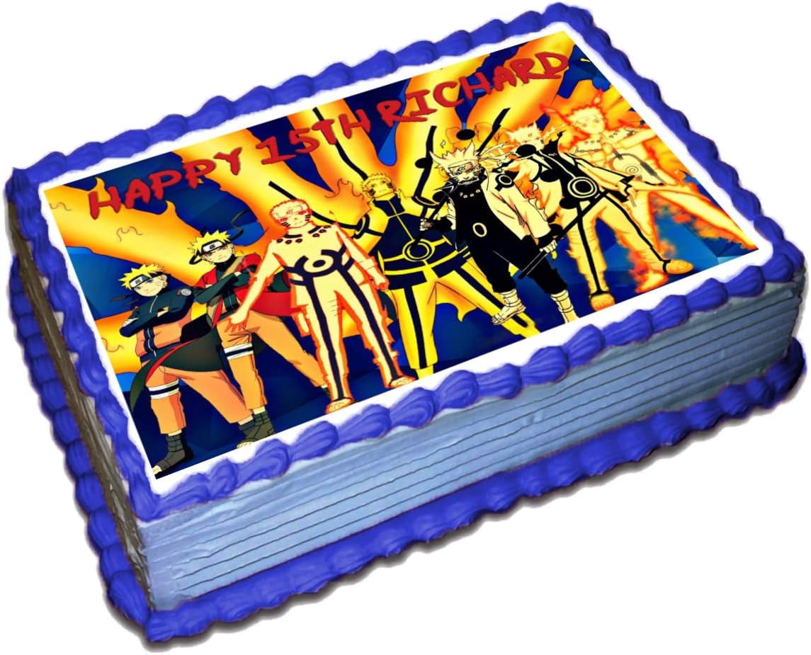 Naru Phases Cake Topper 1/4 8.5 x 11.5 Inches Birthday Cake Topper ...