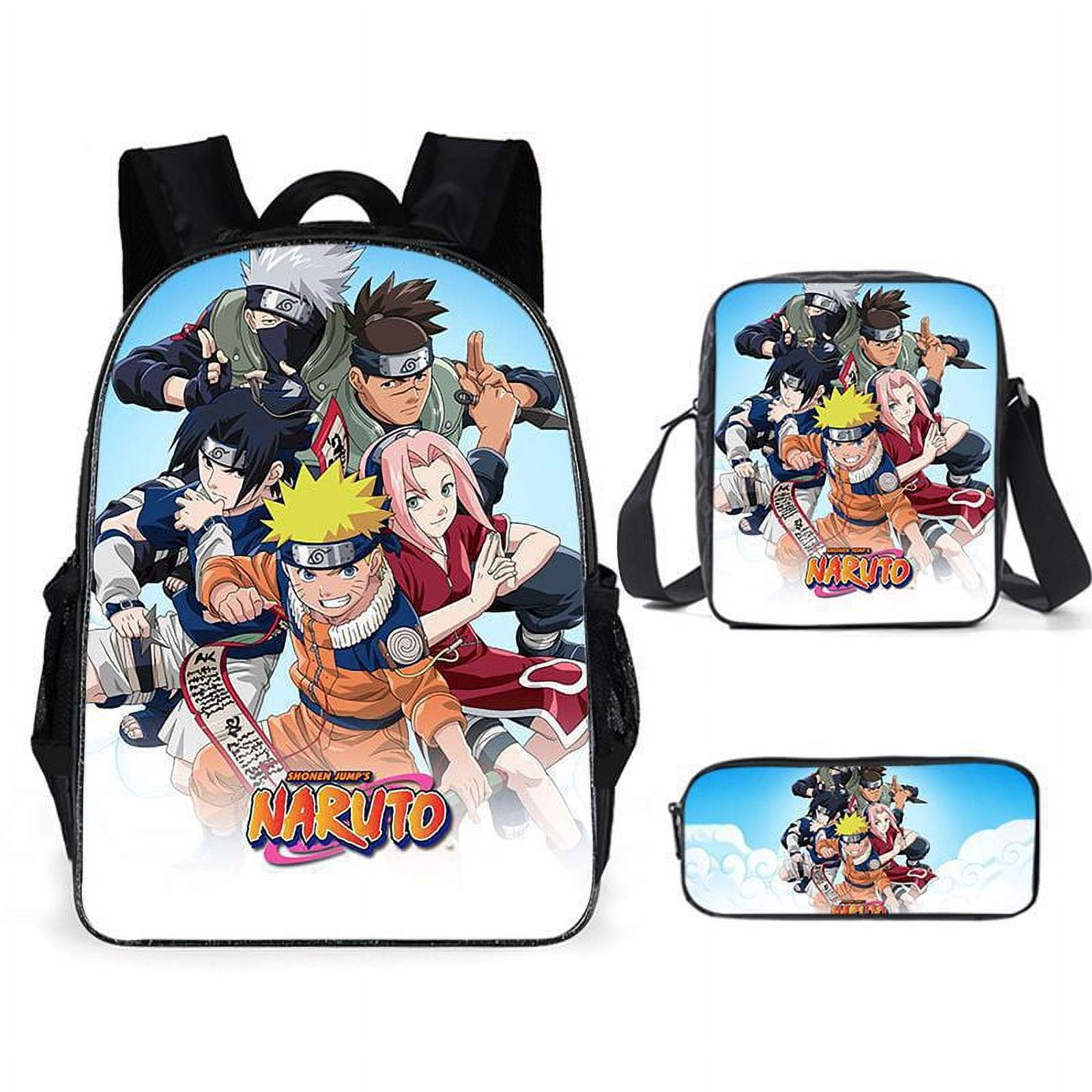 Naruto 3D printed backpack 3-piece set 7 - Walmart.com
