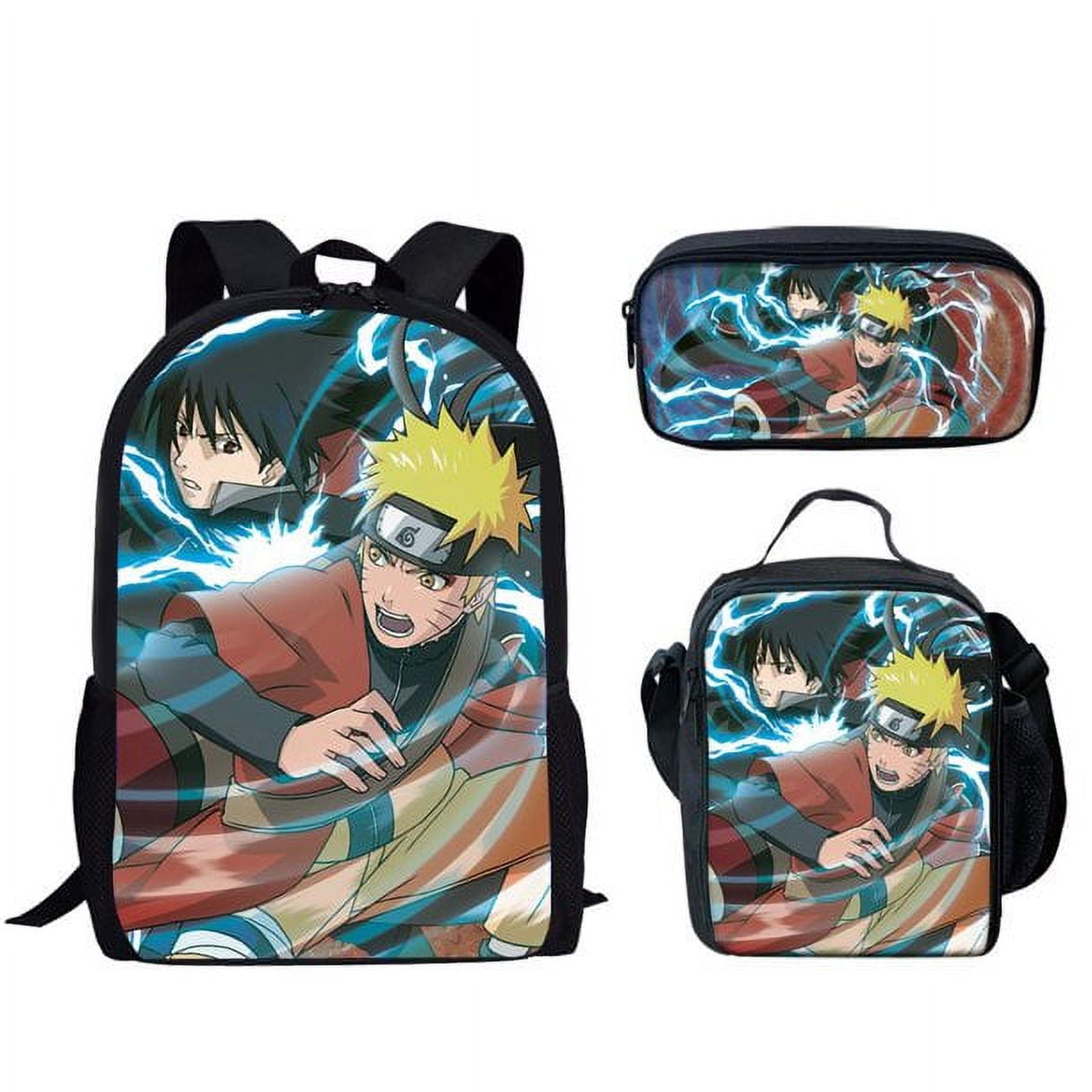 Naruto 3D printed backpack 3-piece set 7 - Walmart.com