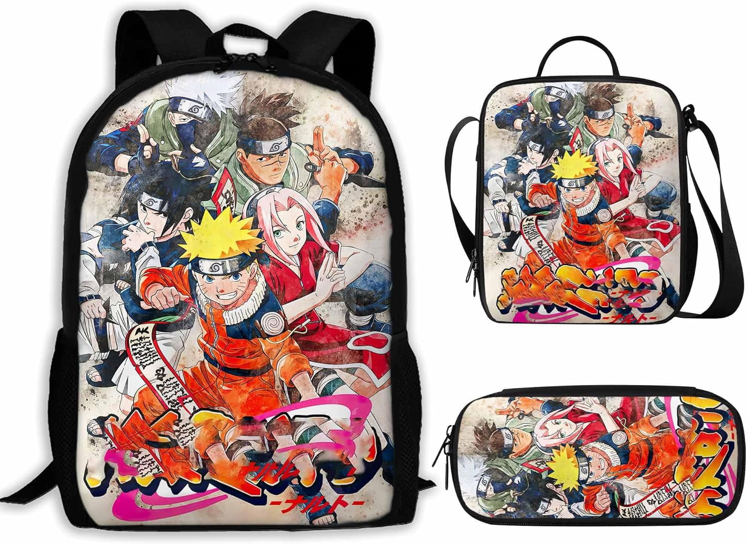 Naruto 3d Anime Backpack Cartoon Fashion Backpack For Outdoor Travel ...