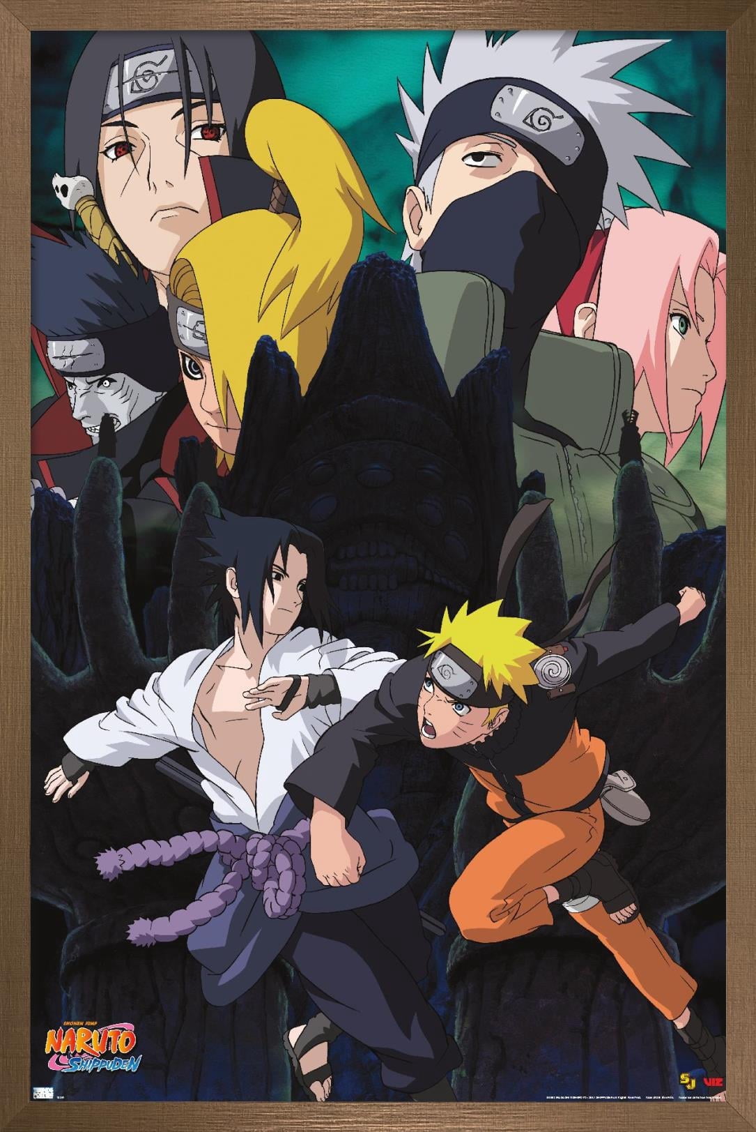 Naruto - Action Wall Poster, 14.725" x 22.375" Framed - Walmart.com
