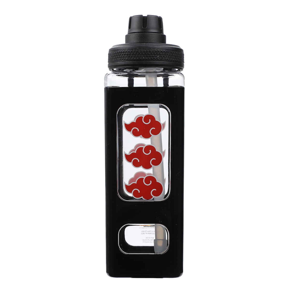 Naruto Akatsuki Clouds 24 oz Black Plastic Water Bottle - Walmart.com