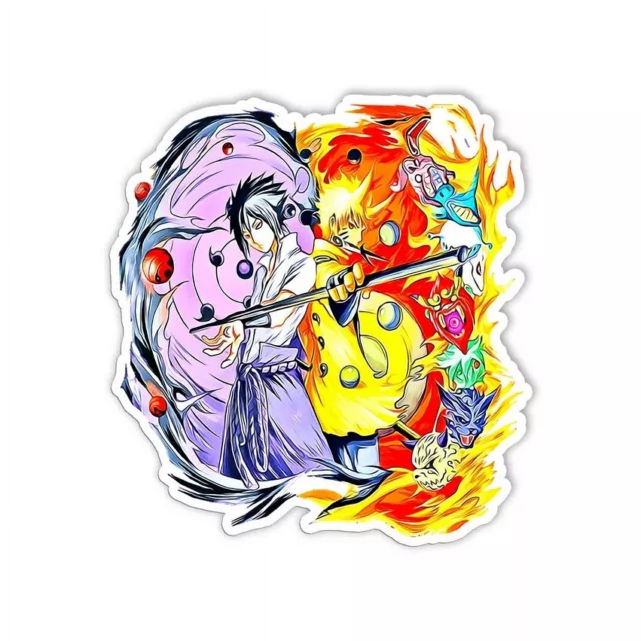 Naruto And Sasuke Two God'S 17W48 Ccsticker Anime Decal Phone Decal ...