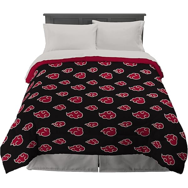 Naruto Anime Akatsuki Pattern Bedding Soft Microfiber Comforter, Queen ...