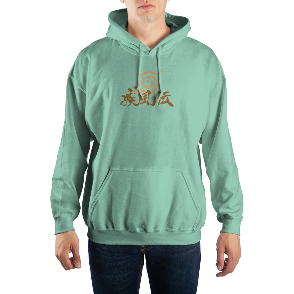 Naruto Anime Cartoon Character Mens Light Blue Hooded Sweatshirt-L ...