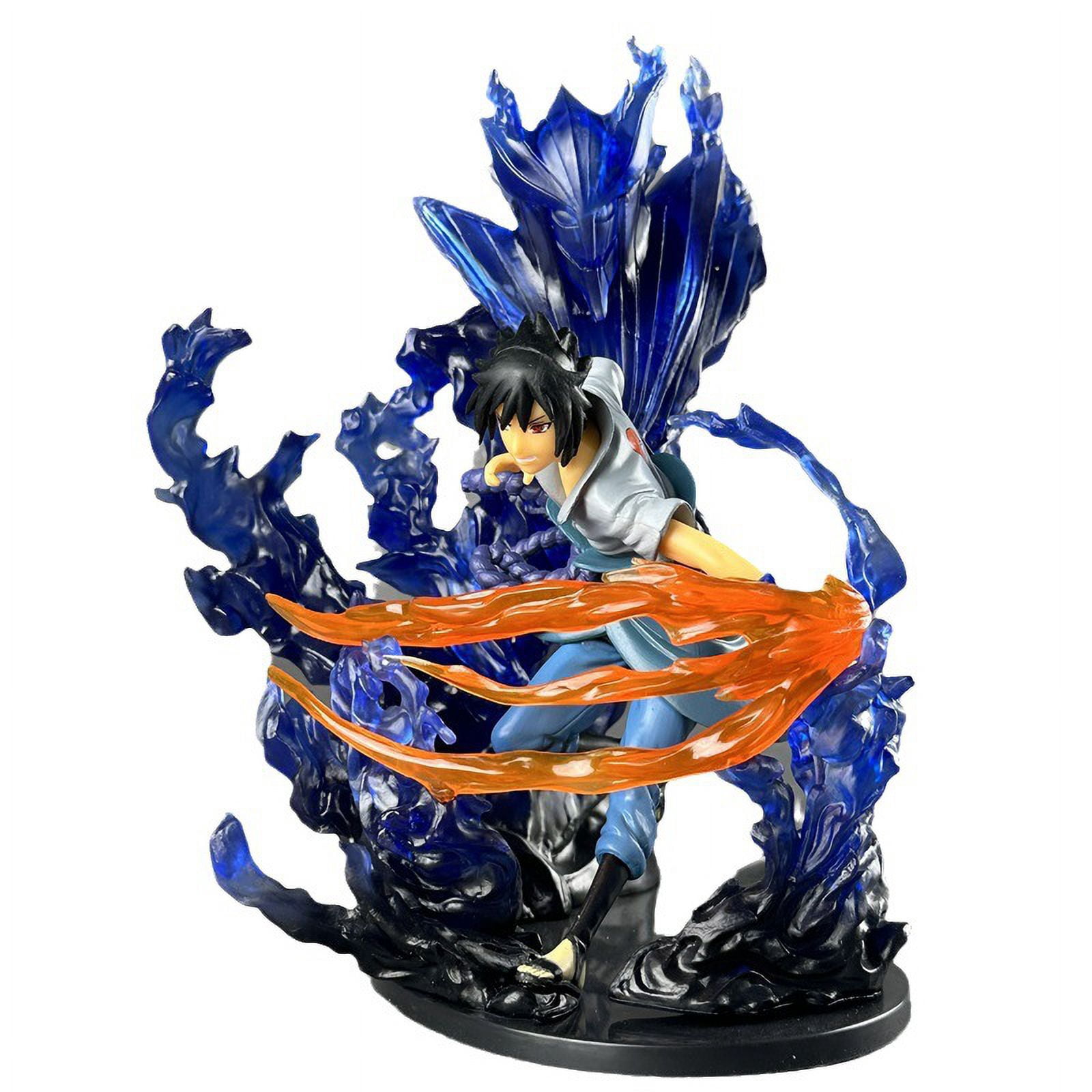 Naruto Anime Figure Flame Uchiha Sasuke Statue Pvc Action Figurine ...