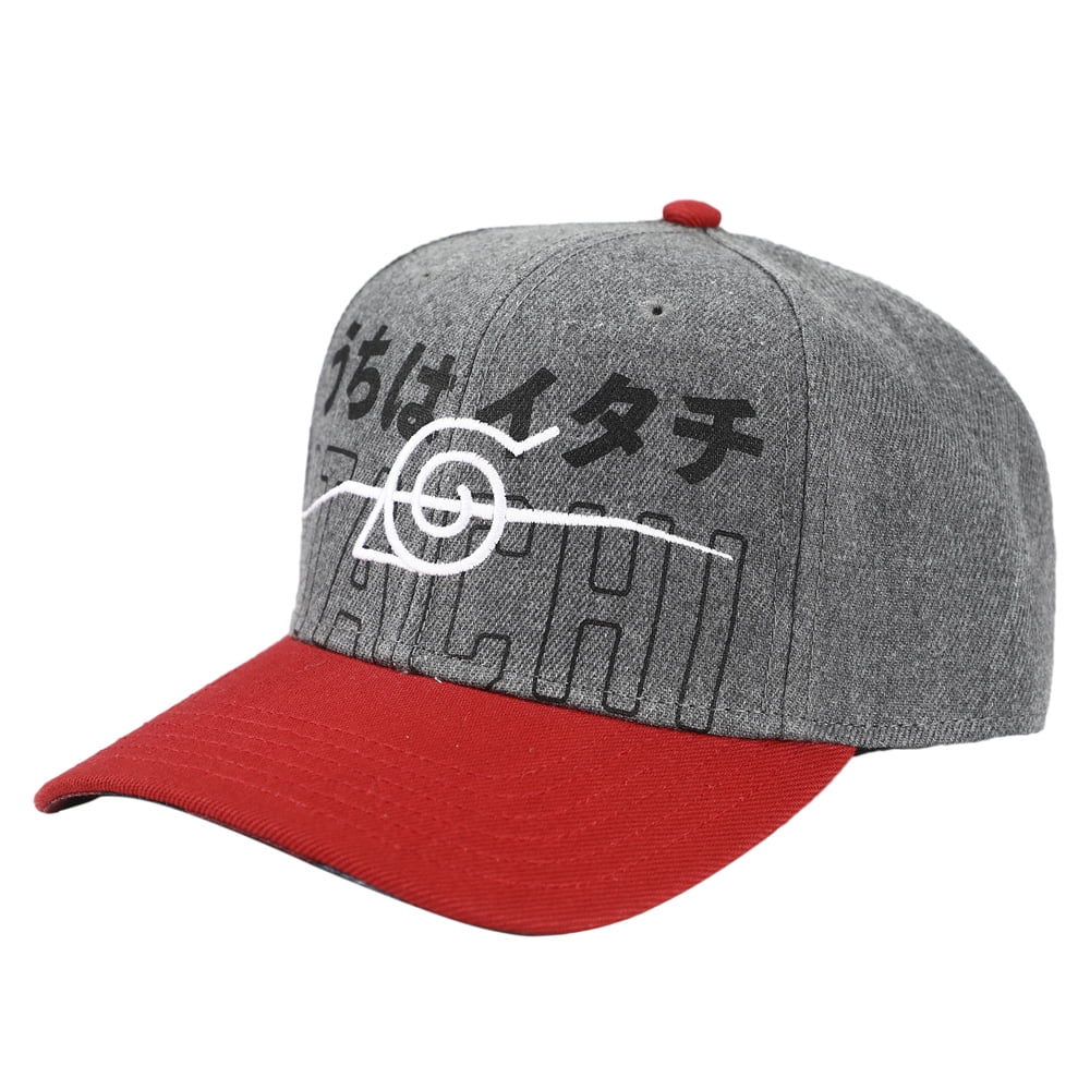 Naruto Anime Konoha Embroidered Symbol Under Bill Print Snapback Hat ...