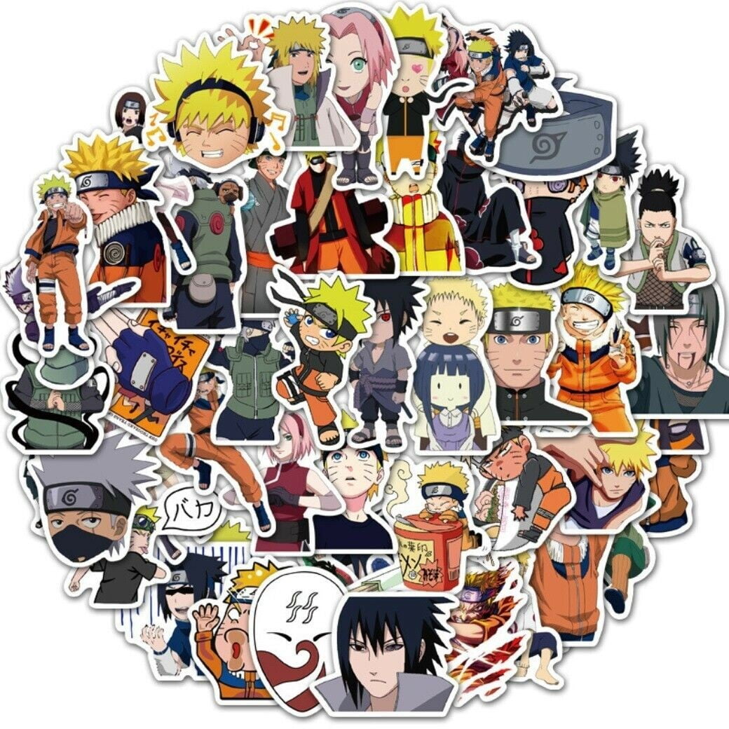 Naruto Anime Themed 50 Piece Decals Stickers Set - Walmart.com