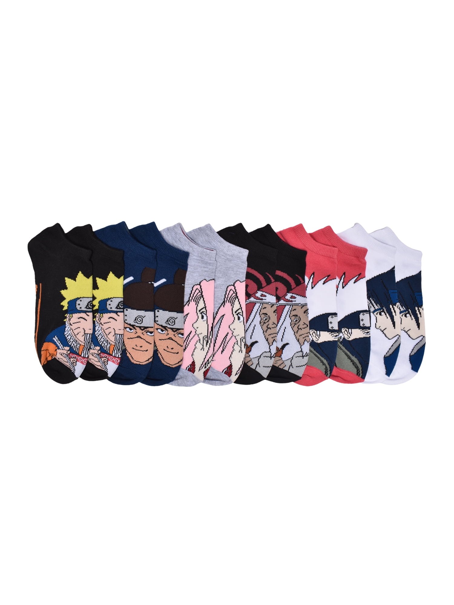 Naruto Boys Socks, 6-Pack, Size Large - Walmart.com