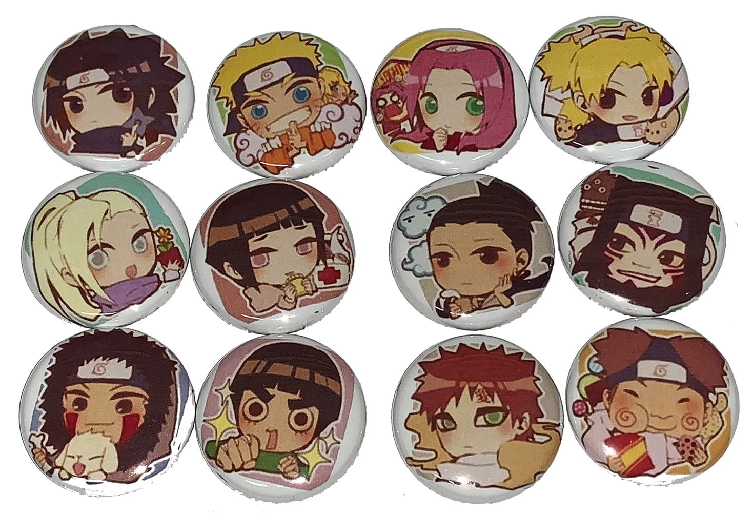 Naruto Button Set - 12 Piece - 1 inch Size - Japanese Anime - Walmart.com