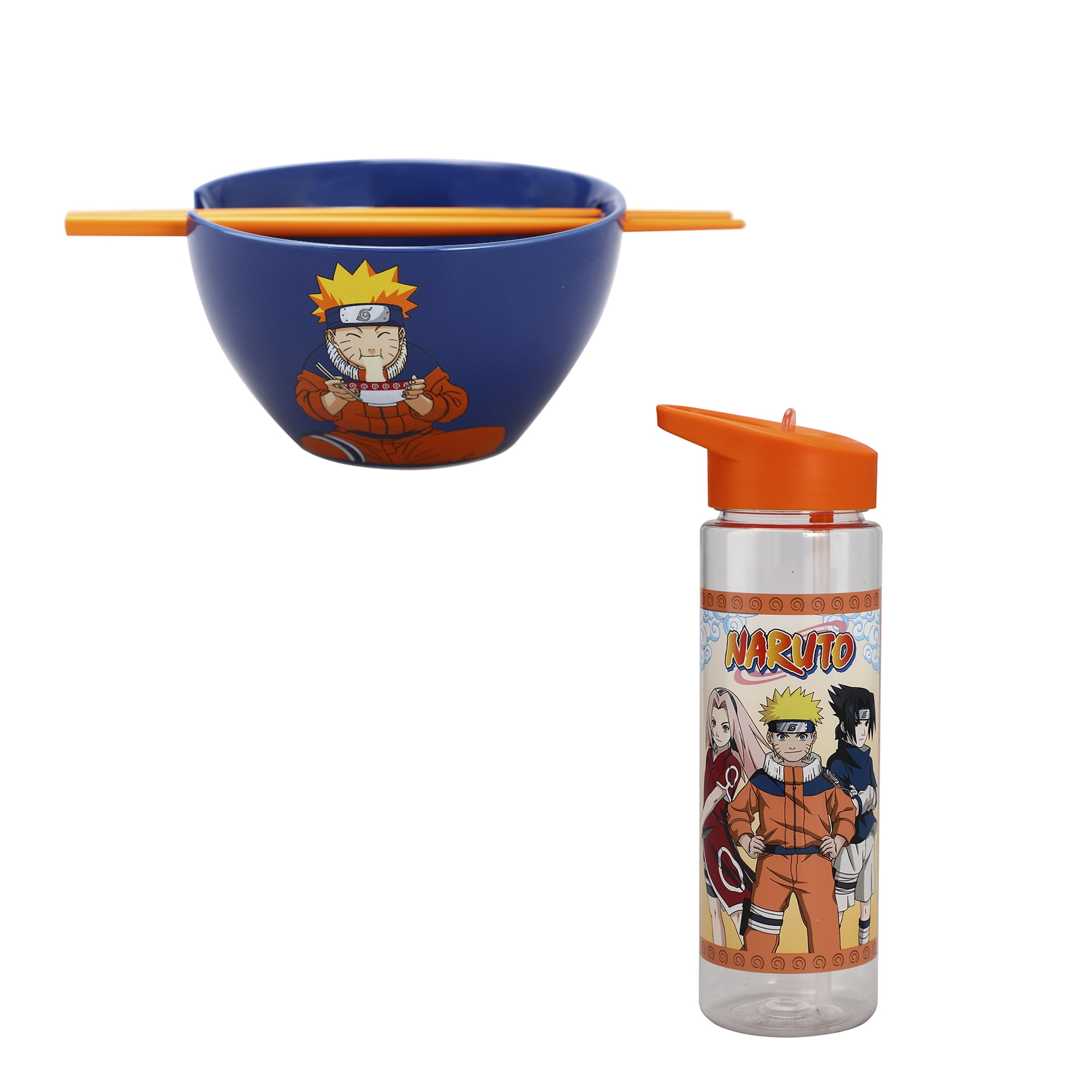 Bioworld Naruto Ramen Bowl 20 Oz with Chopsticks, Ceramic, Water Bottle ...
