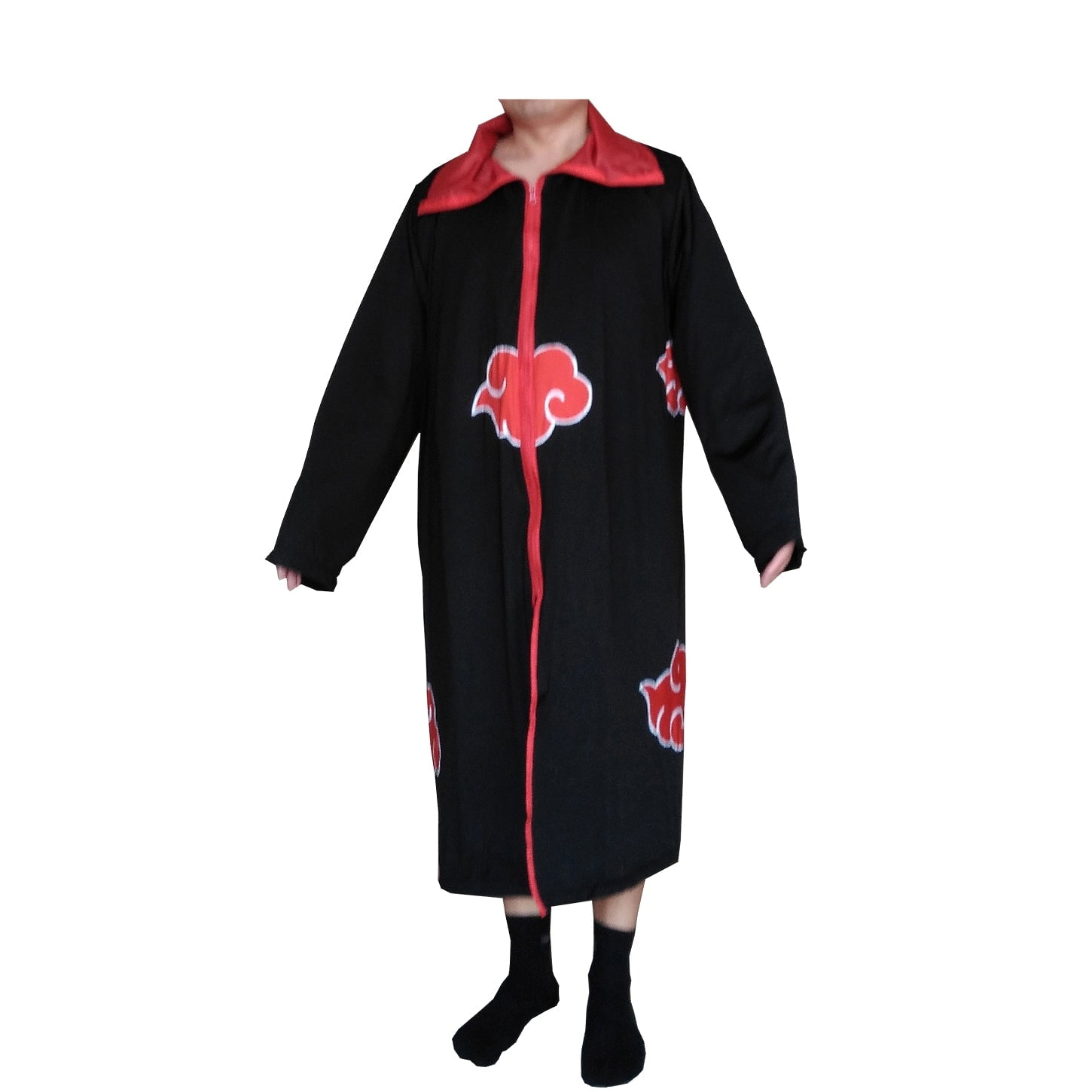 Naruto Cloak Adult Costume Anime Akatsuki Robe Halloween Cosplay Ninja ...
