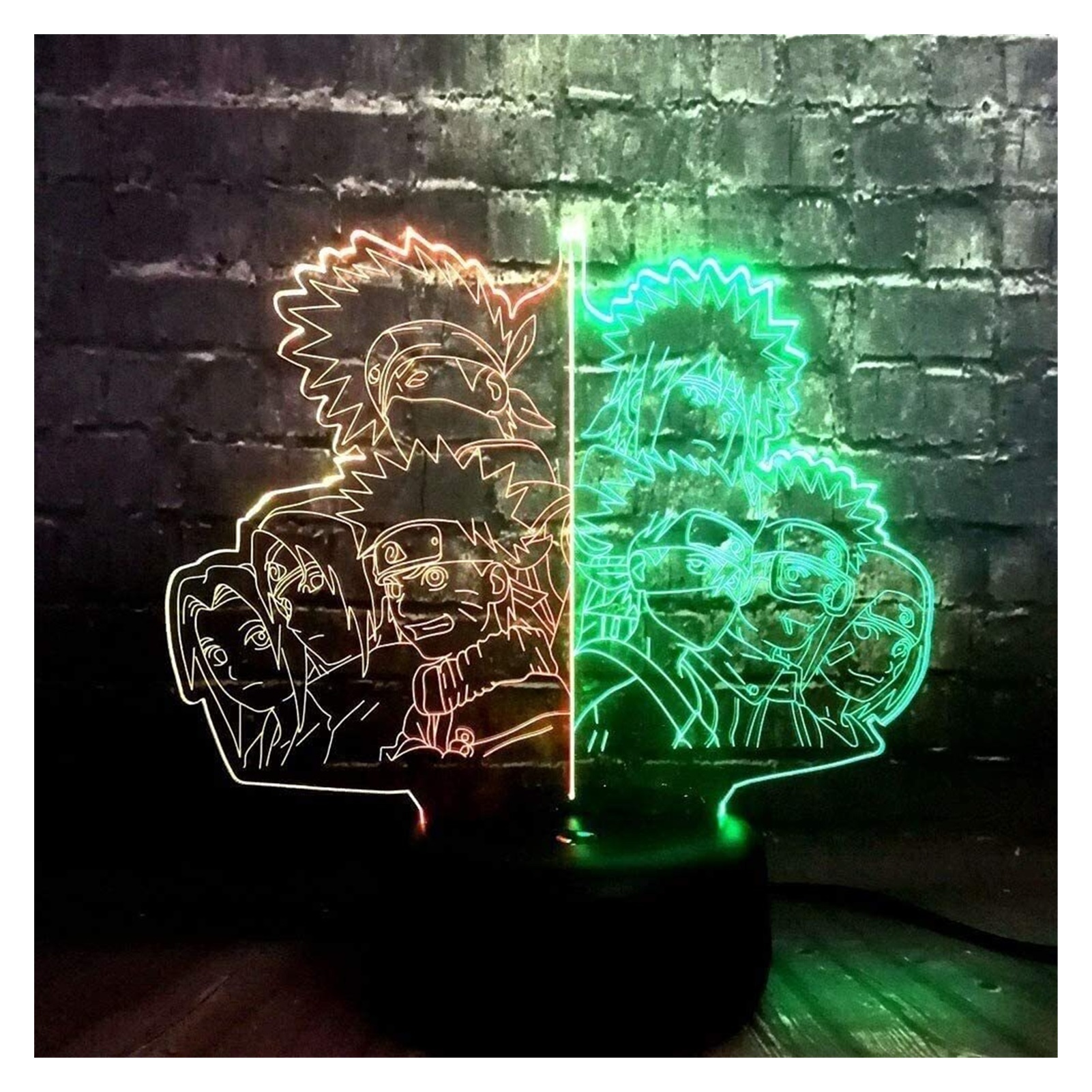 Naruto Family Lamp 3D Lava LED Sensor Touch Change Japan Anime Figure ...