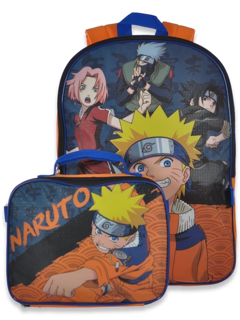 Naruto Full Size 16 Inch Backpack with Detachable Lunch Box 2 pieces ...