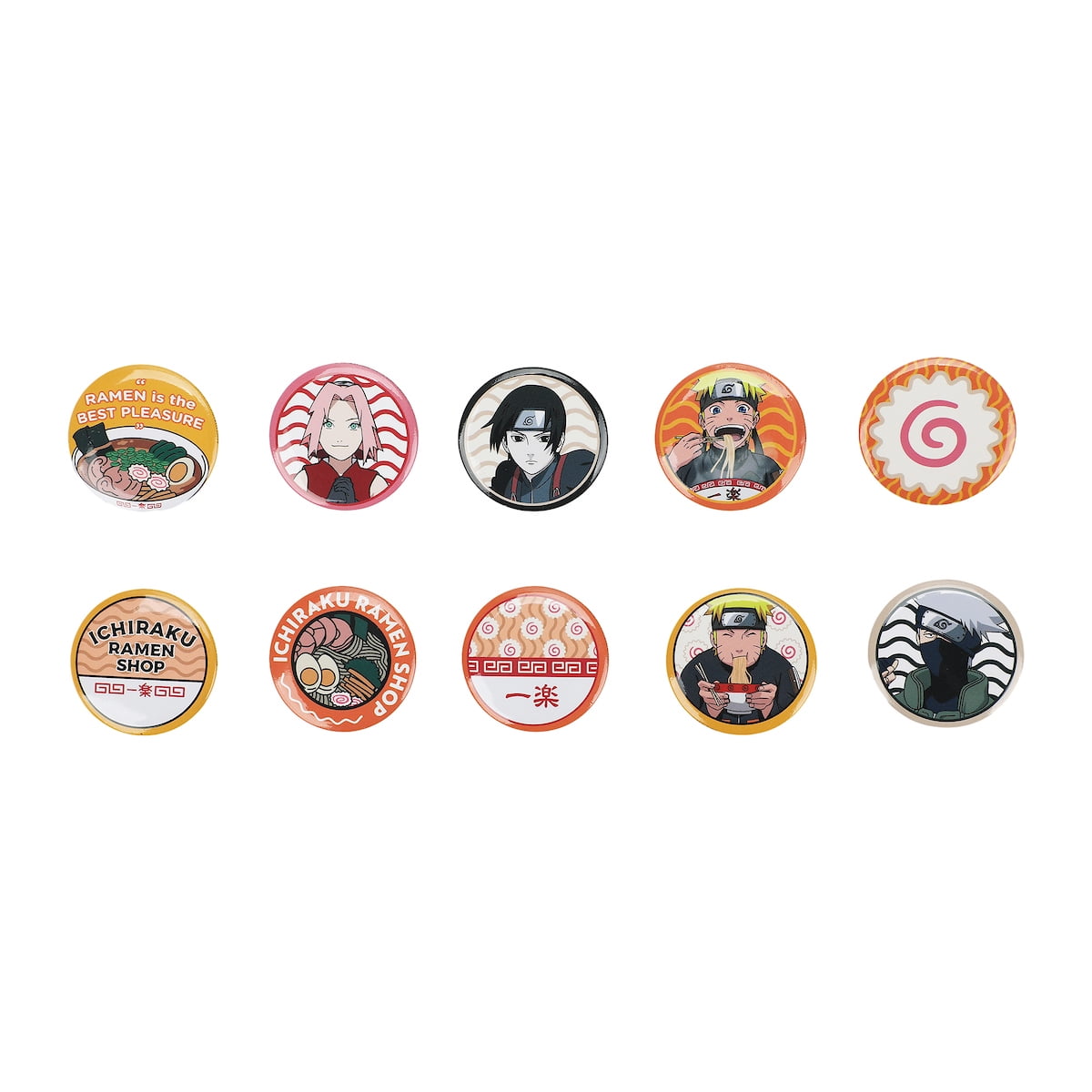Naruto Ichiraku Ramen 10 Piece Button Pin Box Set - Walmart.com
