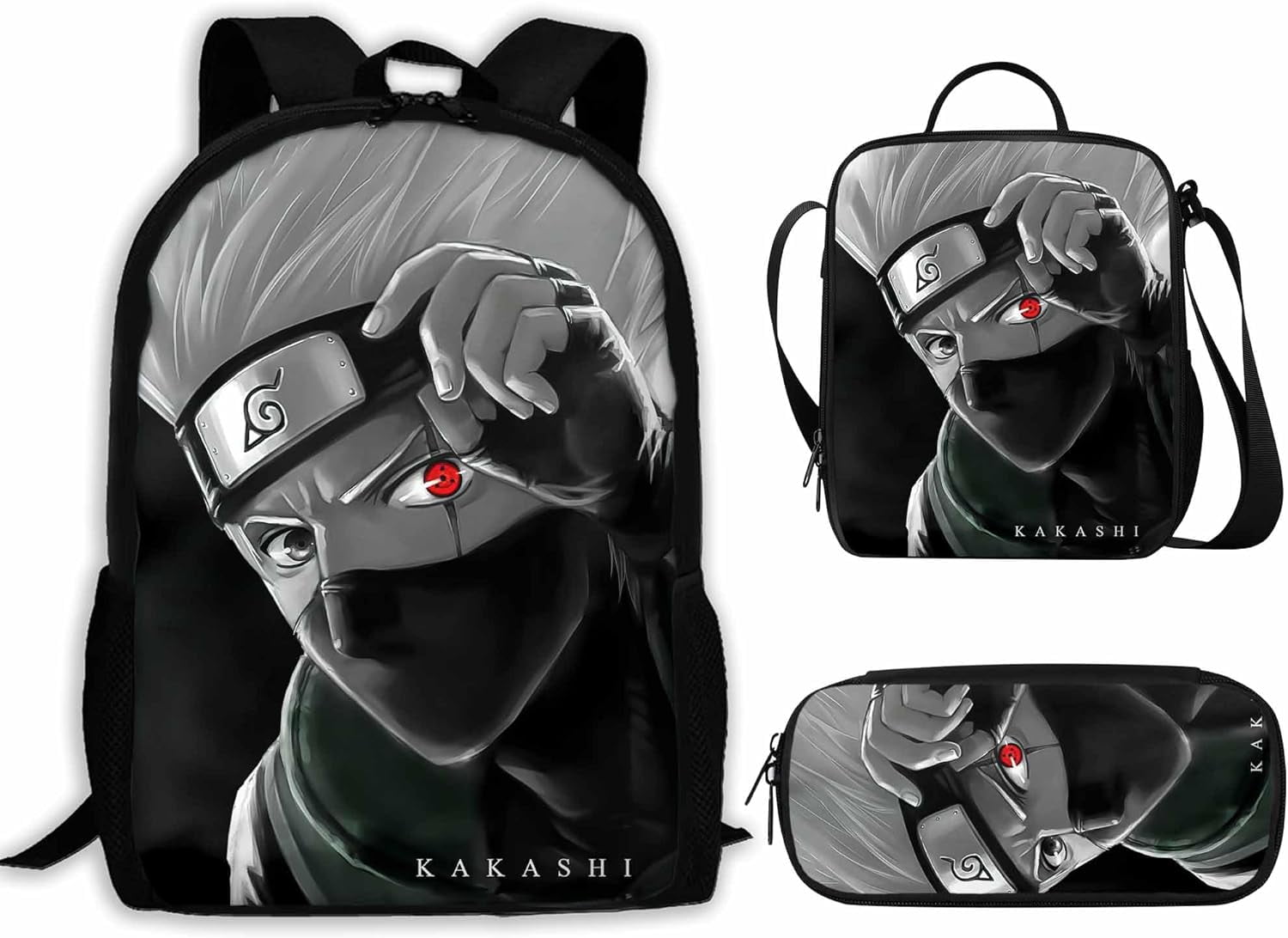 Naruto : Kakashi Sharingan 16" Backpack set - Walmart.com