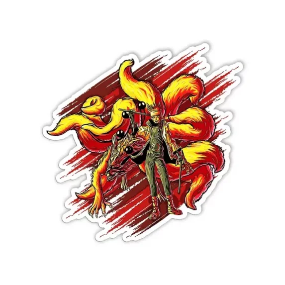 Naruto & Kurama Anime 17W40Sticker Anime Decal Phone Decal Water Bottle ...