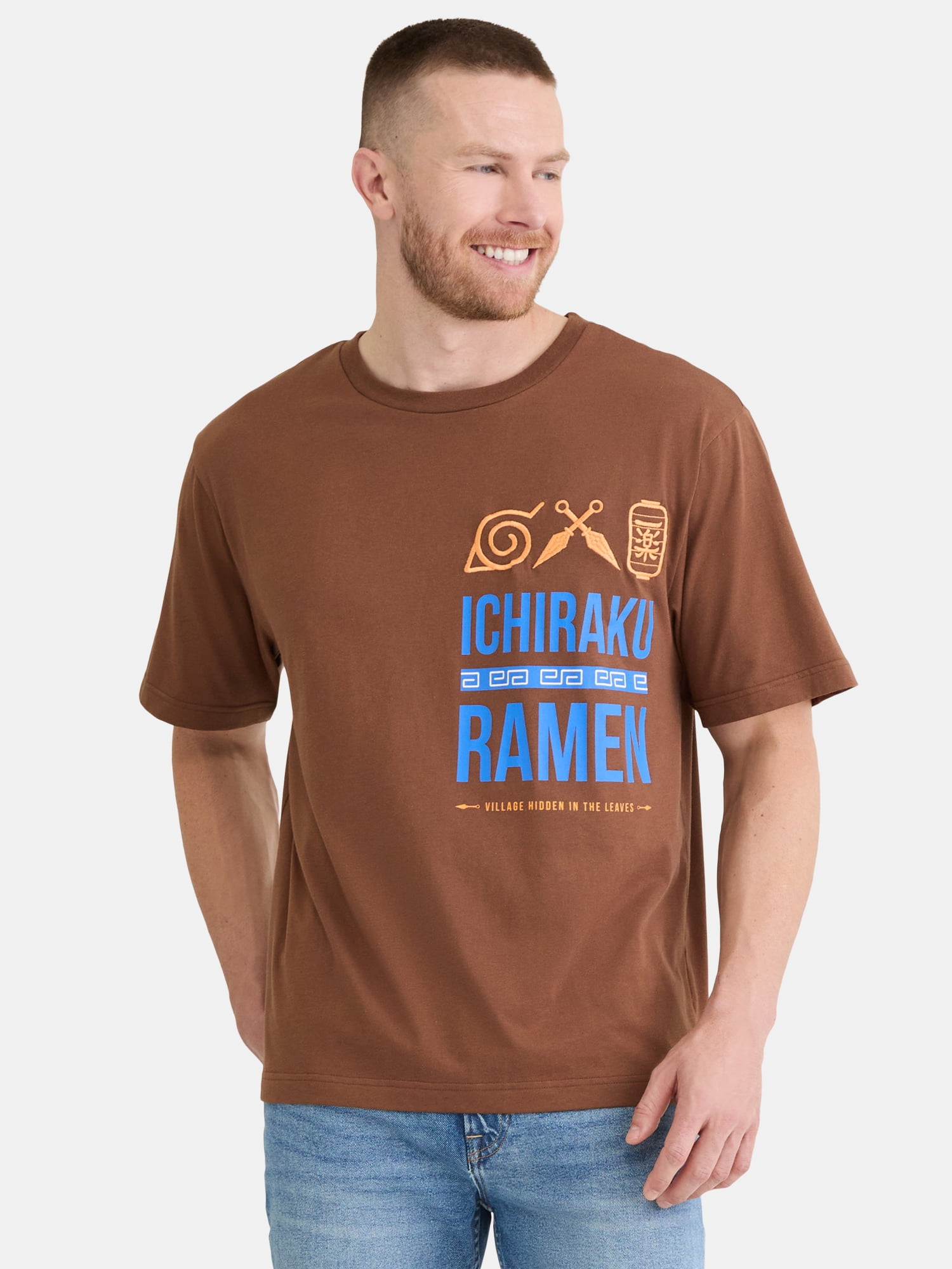 Naruto Men's & Big Men's Drop Shoulder Graphic Tee, Sizes S-3XL ...