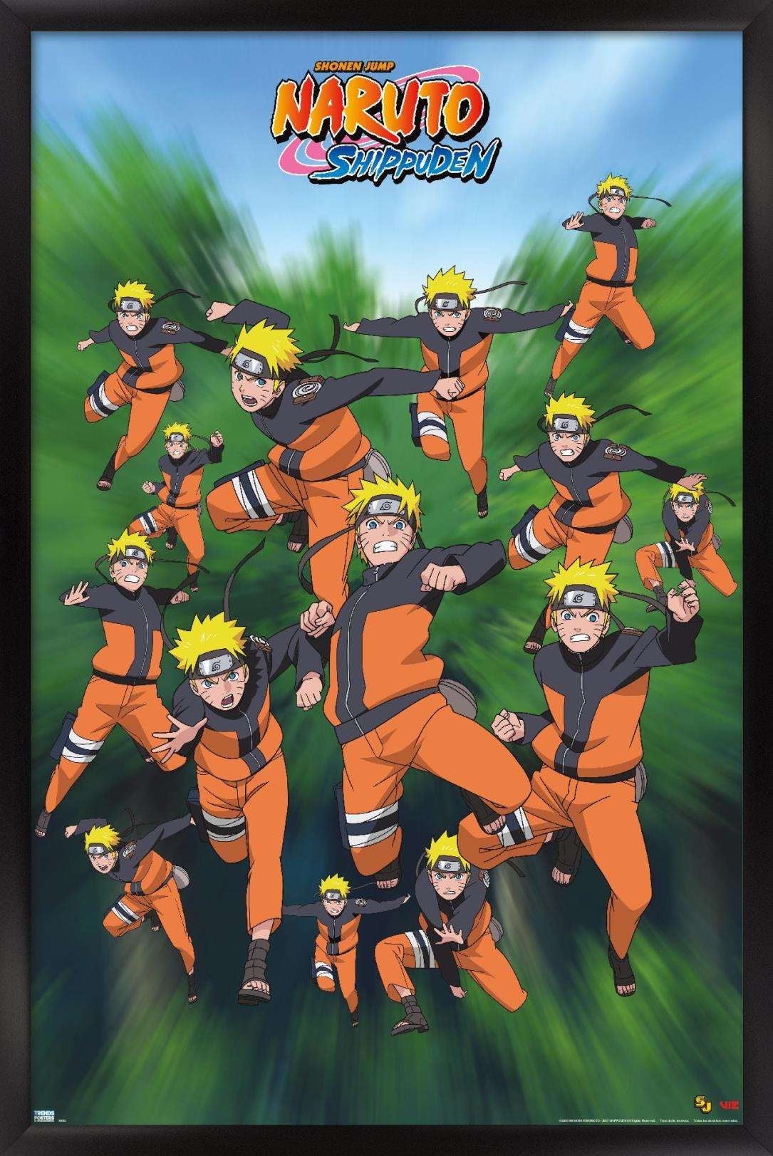 Naruto - Poses Wall Poster, 14.725" x 22.375", Framed - Walmart.com