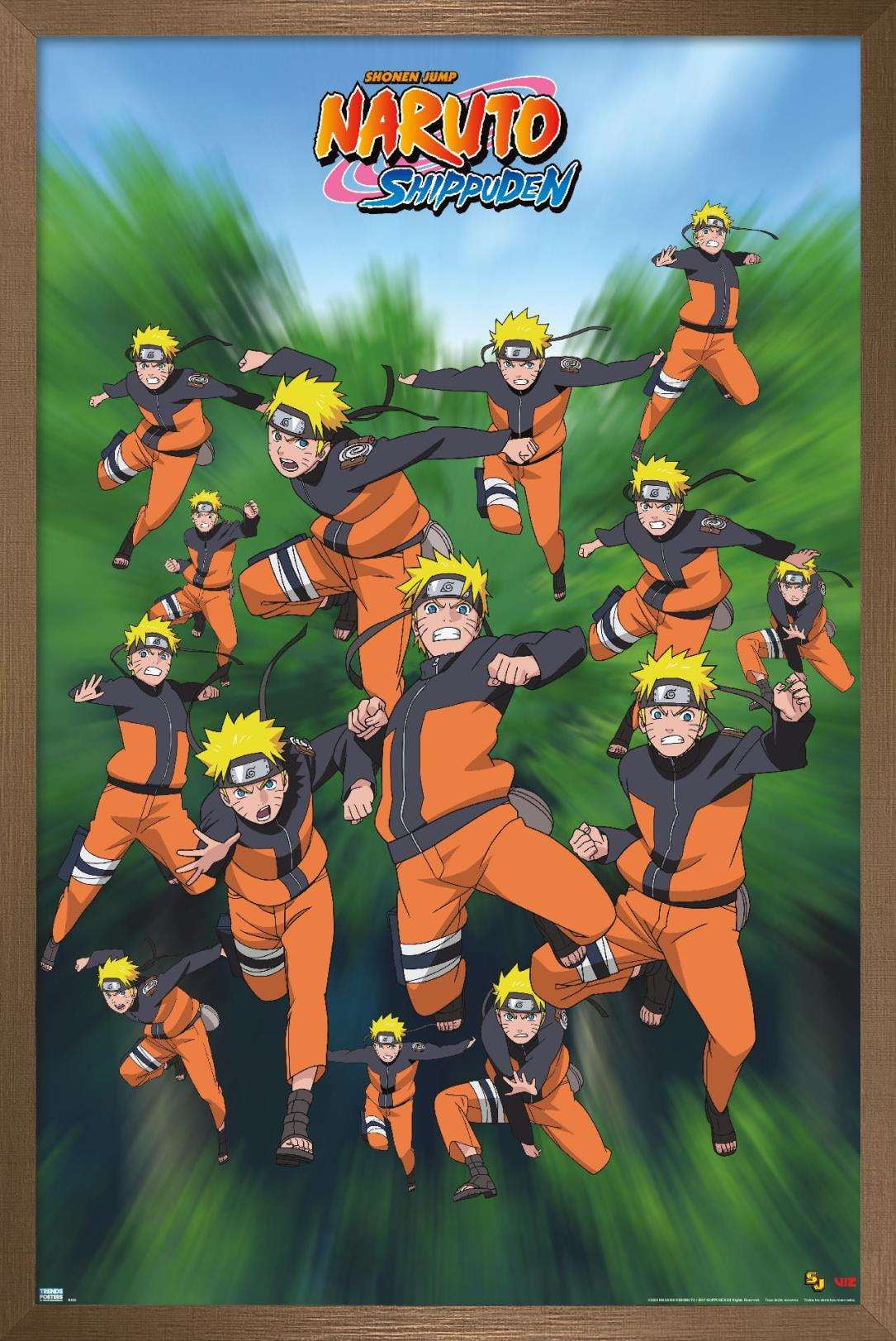 Naruto - Poses Wall Poster, 14.725" x 22.375", Framed - Walmart.com