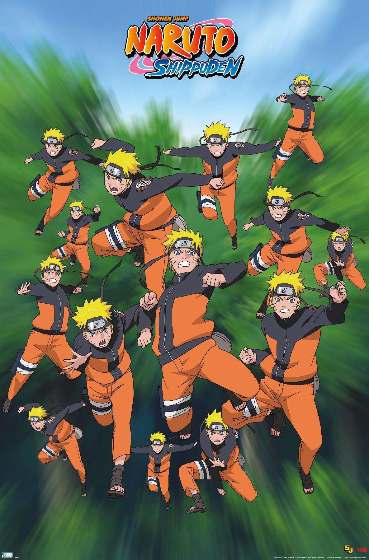 Naruto - Poses Wall Poster, 14.725" x 22.375" - Walmart.com
